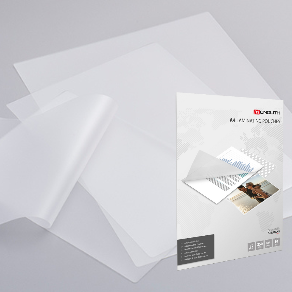 Monolith Laminating Film A4 Pouches 250micron – Gentleprince Office ...